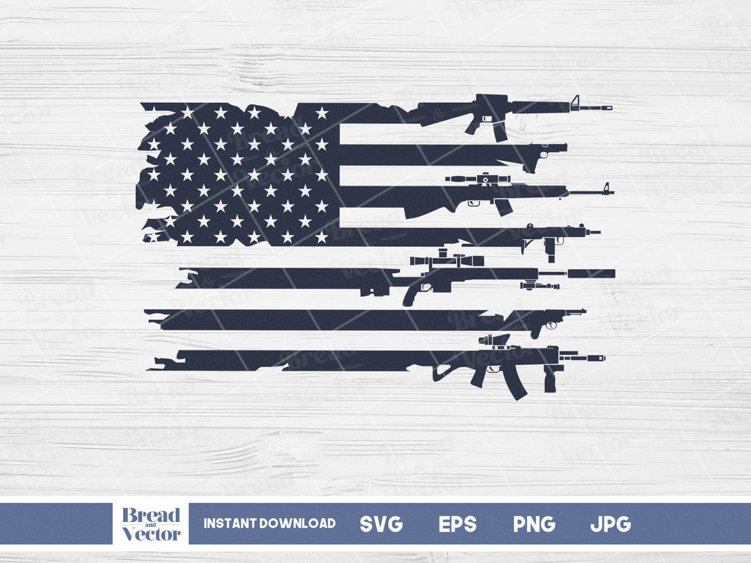 American Flag Guns Svg, 4th of July Svg, US Veteran Png, 2nd Amendment ...