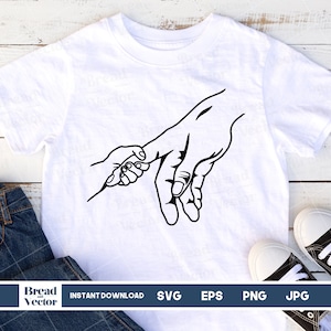 Father and Child Holding Hands Svg | Father and Son Holding Hands Svg ...