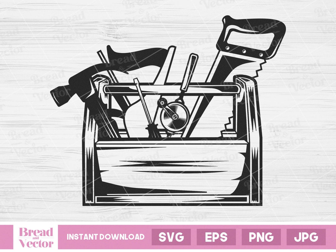 Carpentry Tools Saw Hammer Screw Driver Tool Box Svg - Etsy