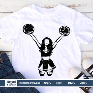 Cheerleader Svg, Cheer Dancer Svg, Cheerleader Clipart Design Cut File ...