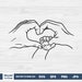 Family Hands Heart Line Art SVG (digital Download) - Etsy