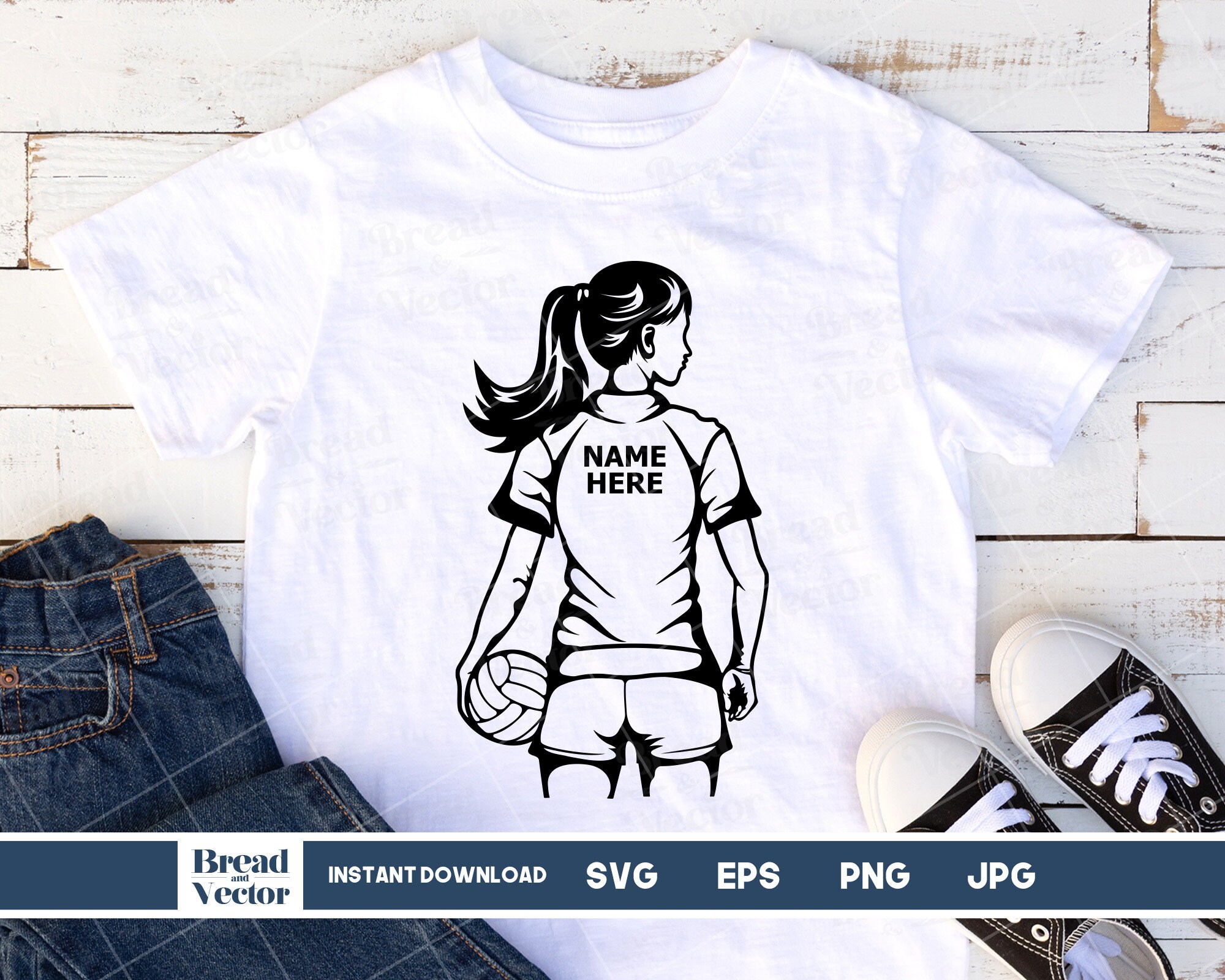 Personalized Volleyball Player SVG: Custom Name Cut File (digital ...