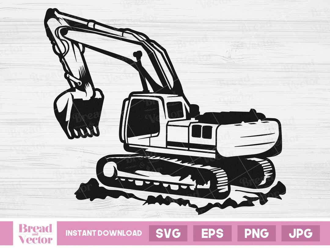 Excavator Svg Design Cut File Excavator Vector Design - Etsy