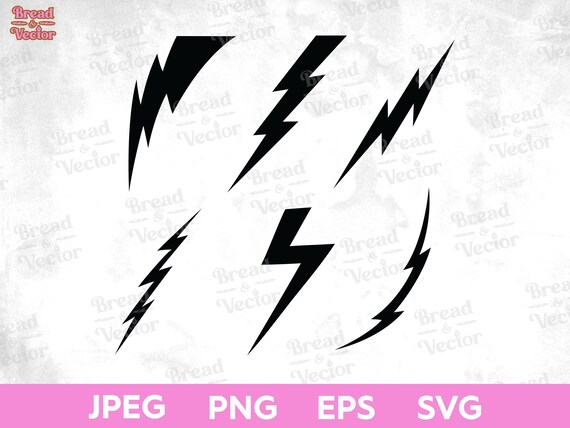 Lightning Bolt Pack Svg Lightning Bolt Png Lightning Svg | Etsy