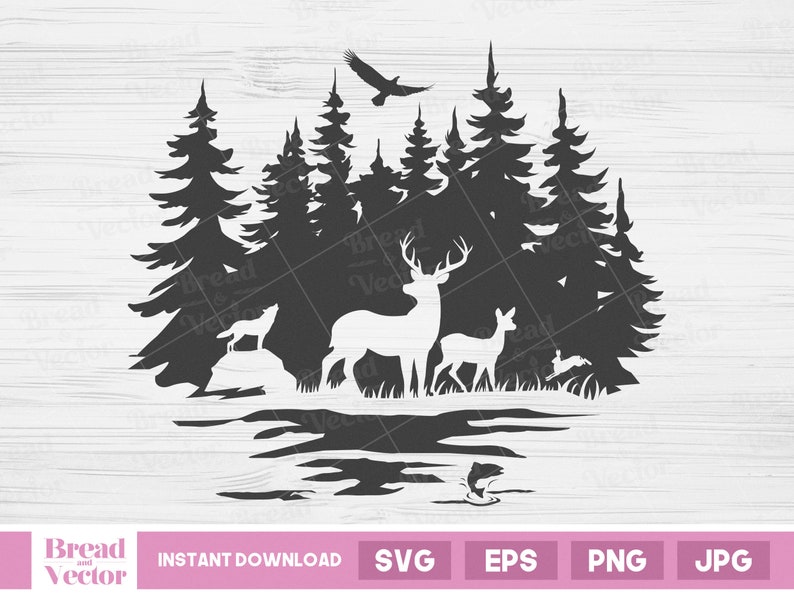 Wild Animals Svg Forest Animals Svg Wilderness Svg Born - Etsy