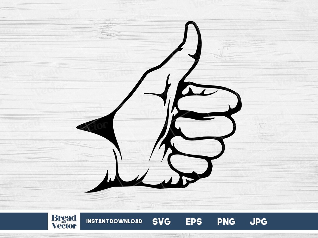 Thumbs up Hand Sign Svg, Approved Hand Sign Png, Design Cut File for ...