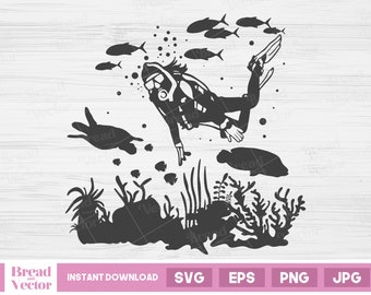 Diving Lady Shirt - Etsy