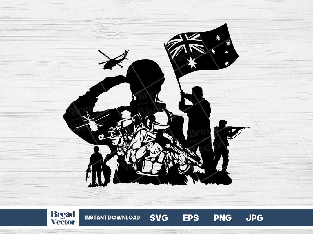 Australian Army Svg | Veteran Soldier | Australian Military Silhouette ...
