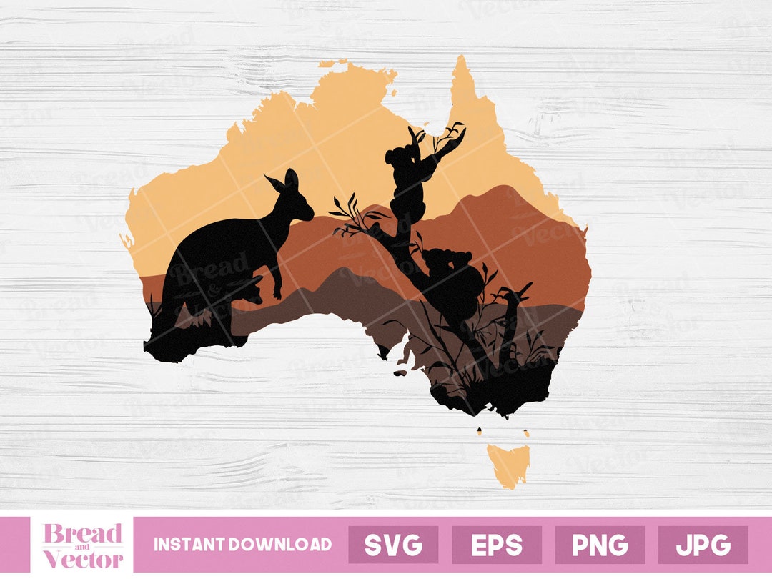 Australian Outback Design Svg Australia Native Animals Svg - Etsy