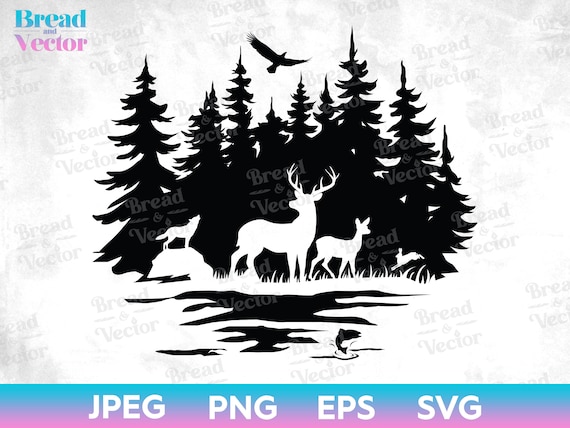 Wild Animals Svg Forest Animals Svg Wilderness Svg Born - Etsy