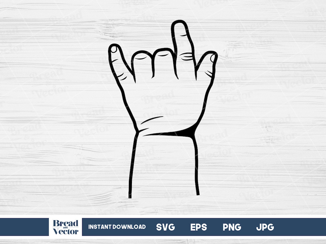 Rock N Roll Baby Hand Svg Design Cut File for Cricut, Silhouette, Vinyl ...