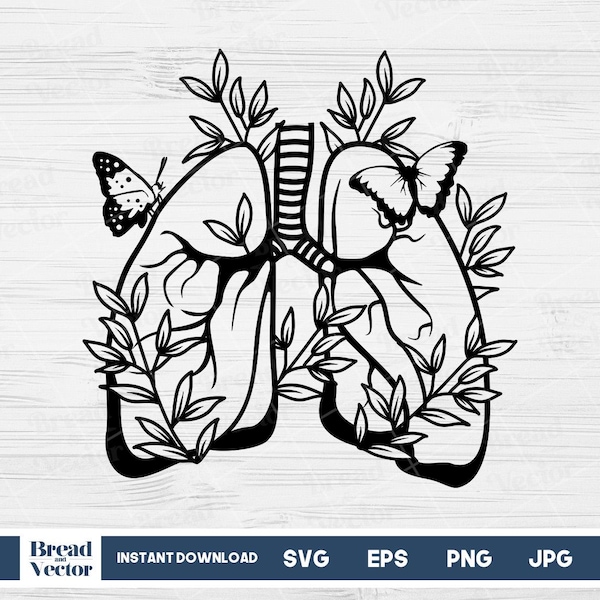 Lung Svg - Etsy