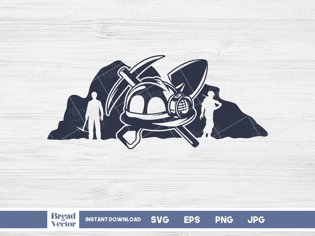 Mining Svg Cut File Mining Scene Design Cut File Mining Clipart Mining ...