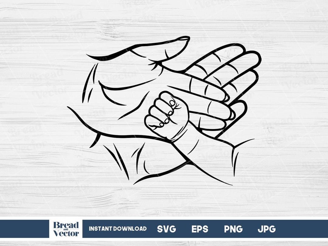 Family Hands Svg | Mom Dad Baby Hands Svg | Mother Father Child Hand ...