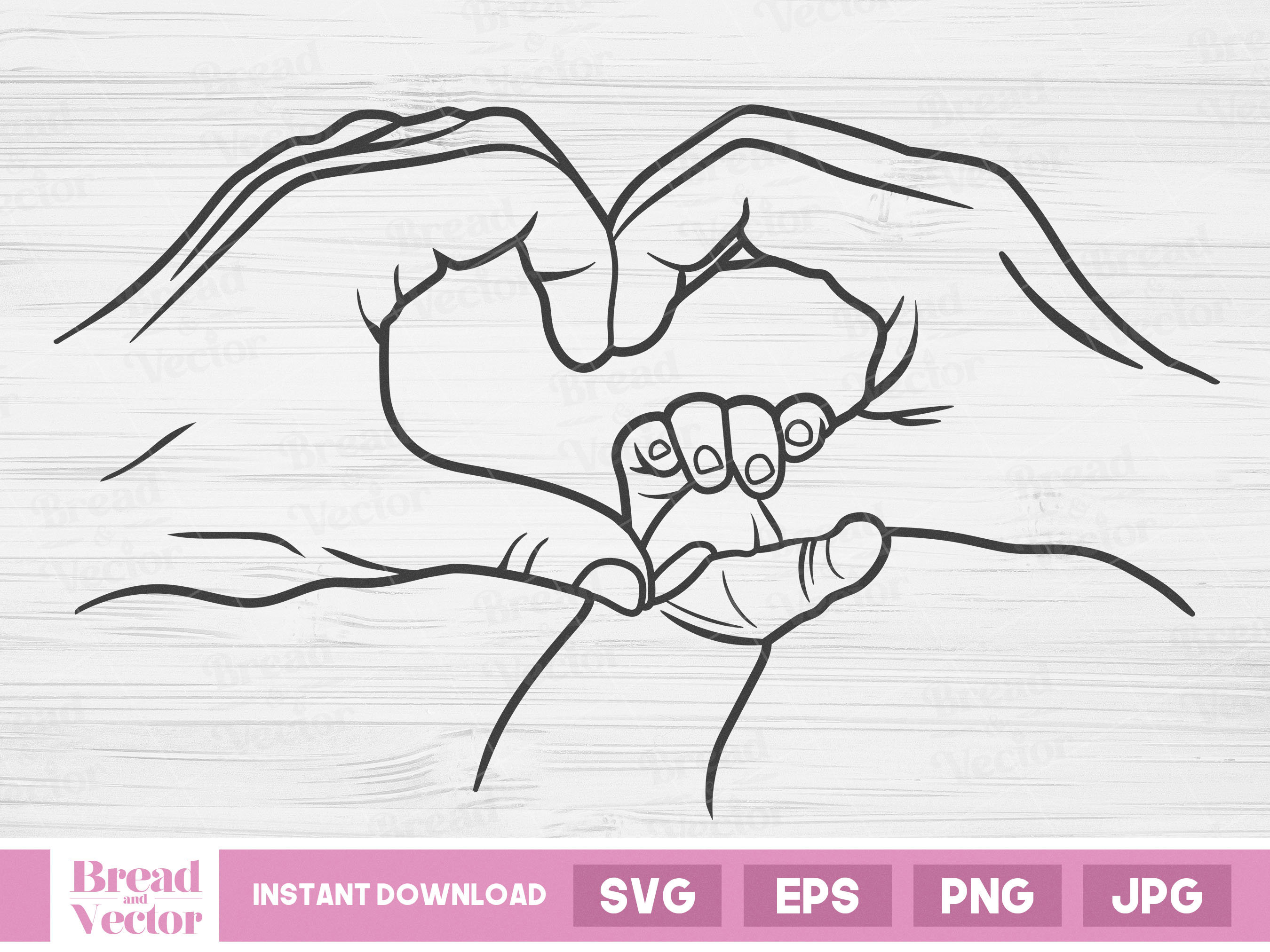 Family Hands Heart Svg Family Hands Heart Line Art Svg Mom - Etsy