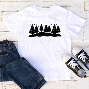 Christmas Season Svg, Fir Forest Tree Line Silhouette Svg, Winter ...