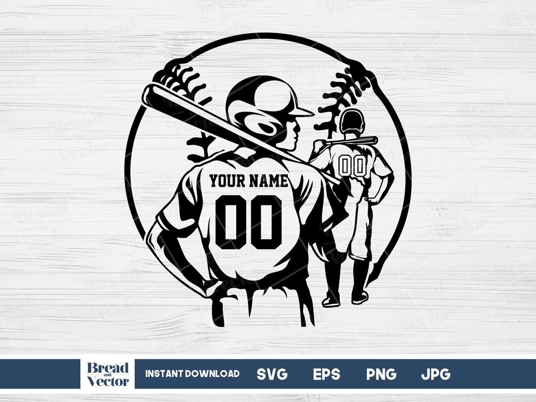 Baseball Svg, Baseball Design Svg, Personalized Baseball Player Svg Cut ...