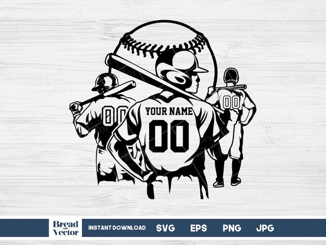 Baseball Players Svg, Baseball Team Svg, Personalized Baseball Design ...