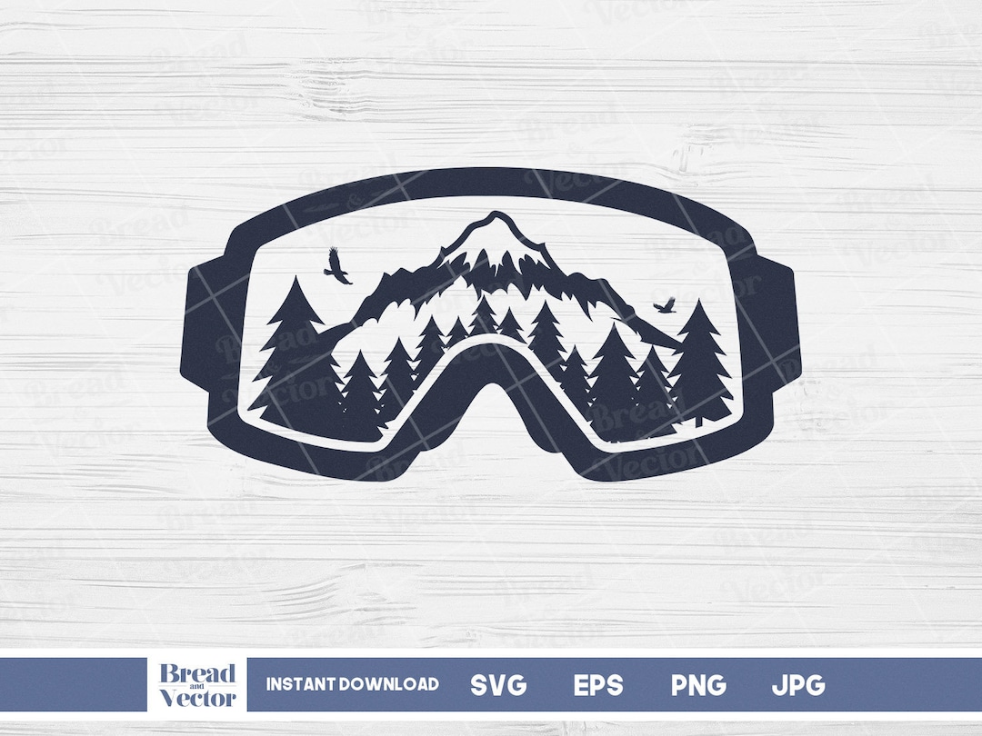 Winter Goggles Svg, Ski Goggles Clipart, Alpine Png, Snow Goggles Svg ...