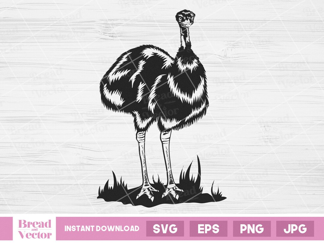 Giant Emu Bird Svg Design Cut File for Cutting Machine - Etsy
