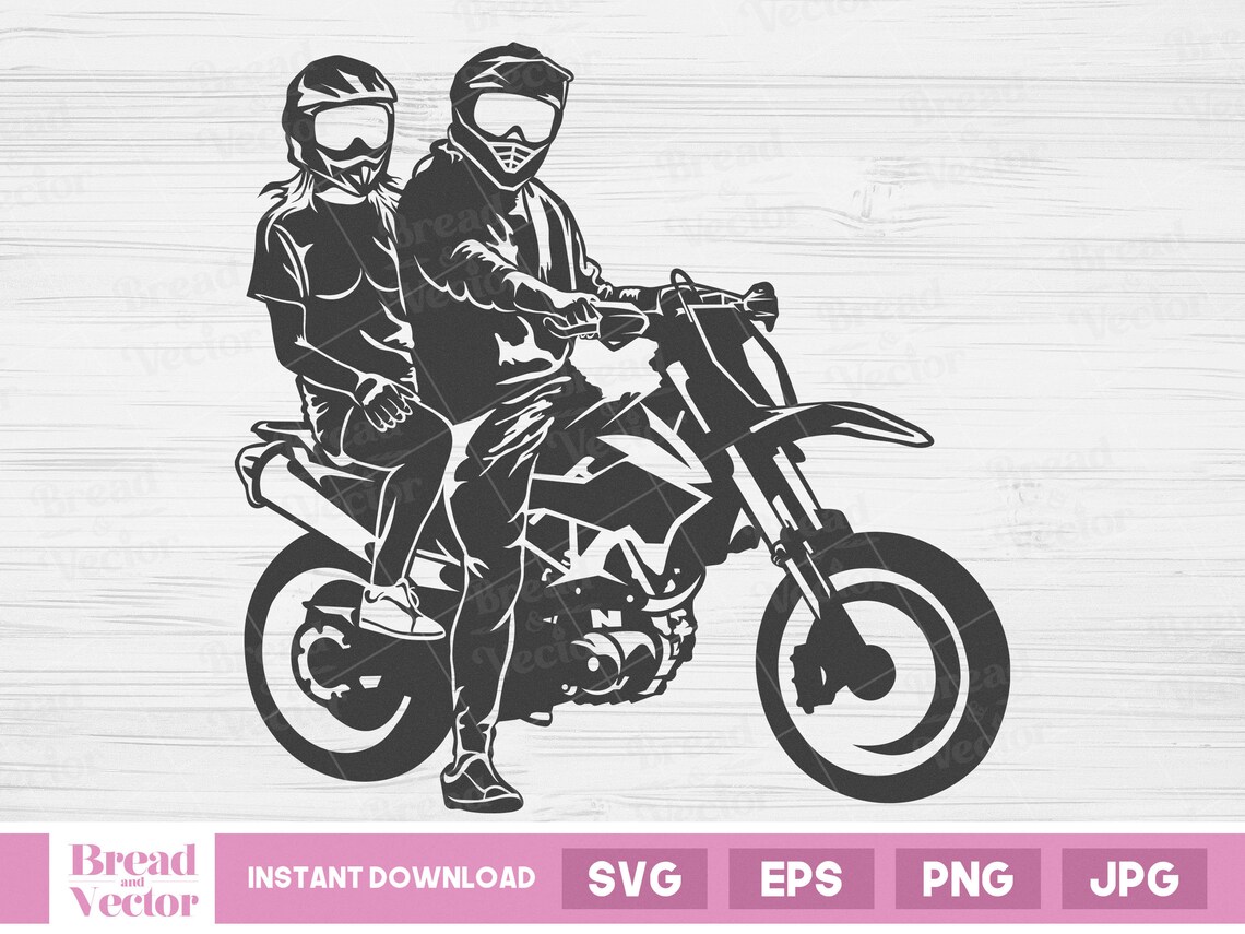 Couple Supermoto Biker Svg Biker Couple Svg Couple Rider - Etsy