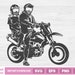 Couple Supermoto Biker Svg Biker Couple Svg Couple Rider - Etsy
