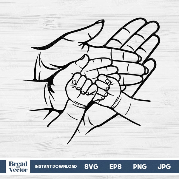 Kids Hand Print Svg - Etsy