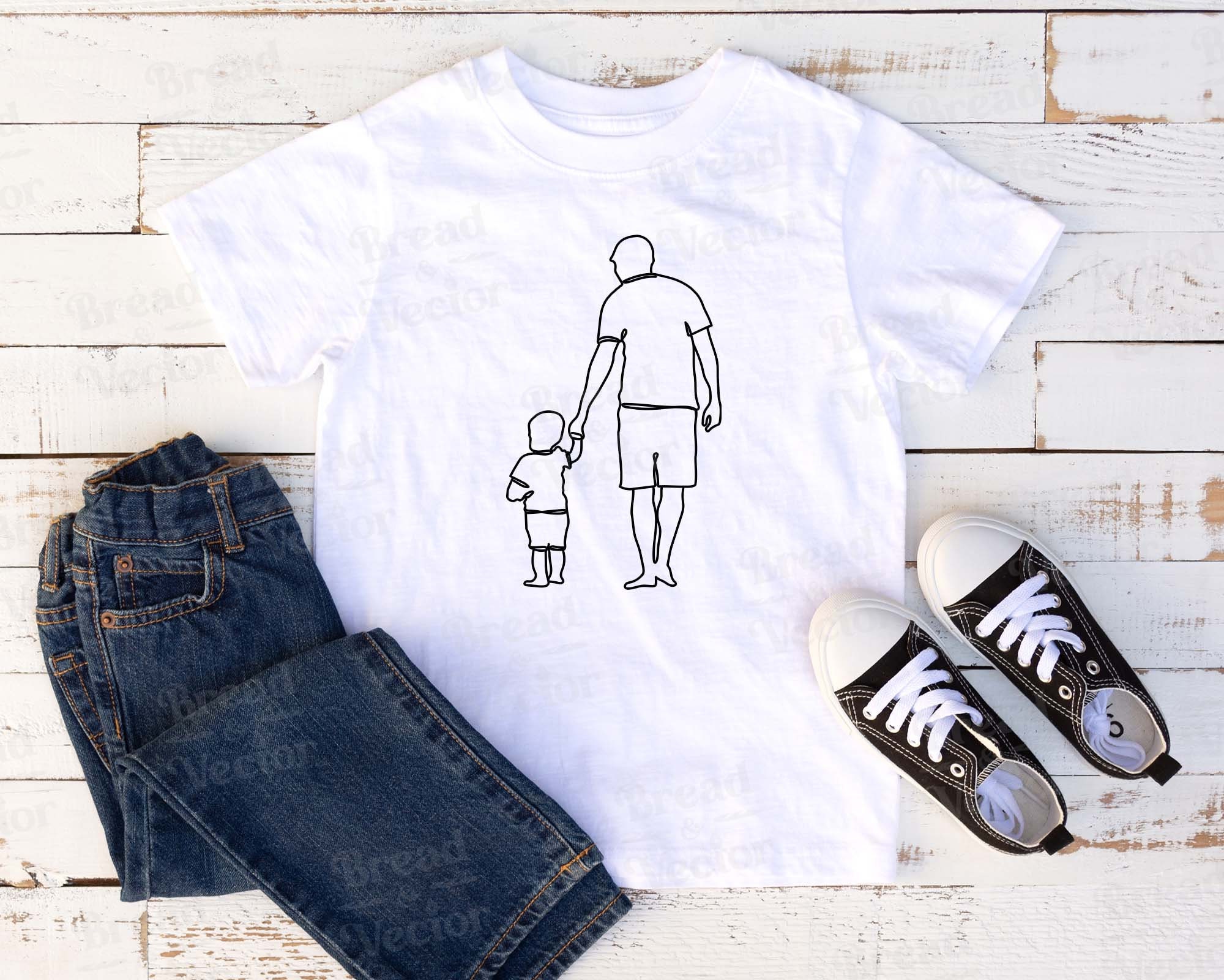 Father and Son Svg, Father and Son Line Art Svg, Father and Son Shirt ...