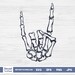 Rock on Skeleton Hands Svg Skeleton Hands Rock on Hand Sign Svg Devils ...
