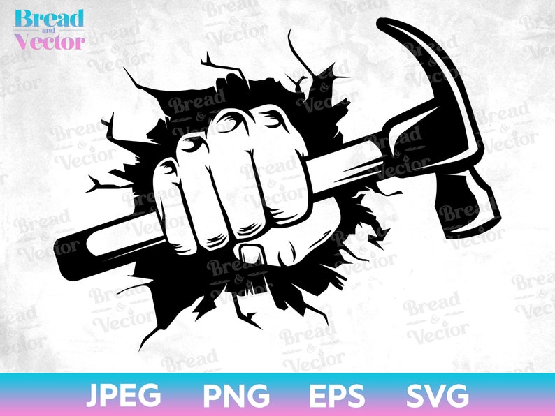 Smash Punch Carpenter Svg Carpenter Hand Svg Wall Smash - Etsy