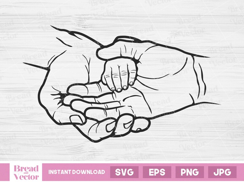Family Hands Svg Mom Dad and Baby Holding Hands Svg Mother - Etsy