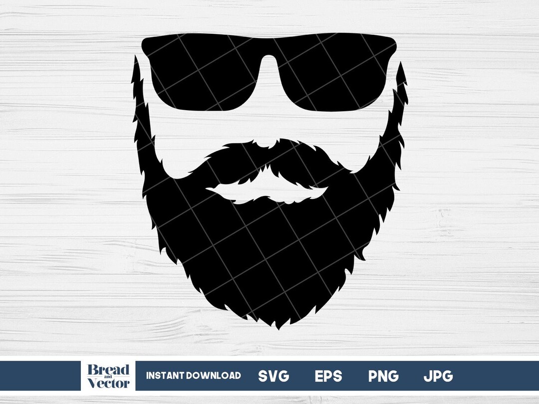 Beard Dad Svg, Beard Svg, Beard Dad Shirt, Beard Silhouette Svg, Beard ...