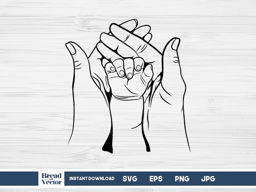 Family Hands Design Svg | Mom Dad Baby Hands Svg | Mother Father Child ...