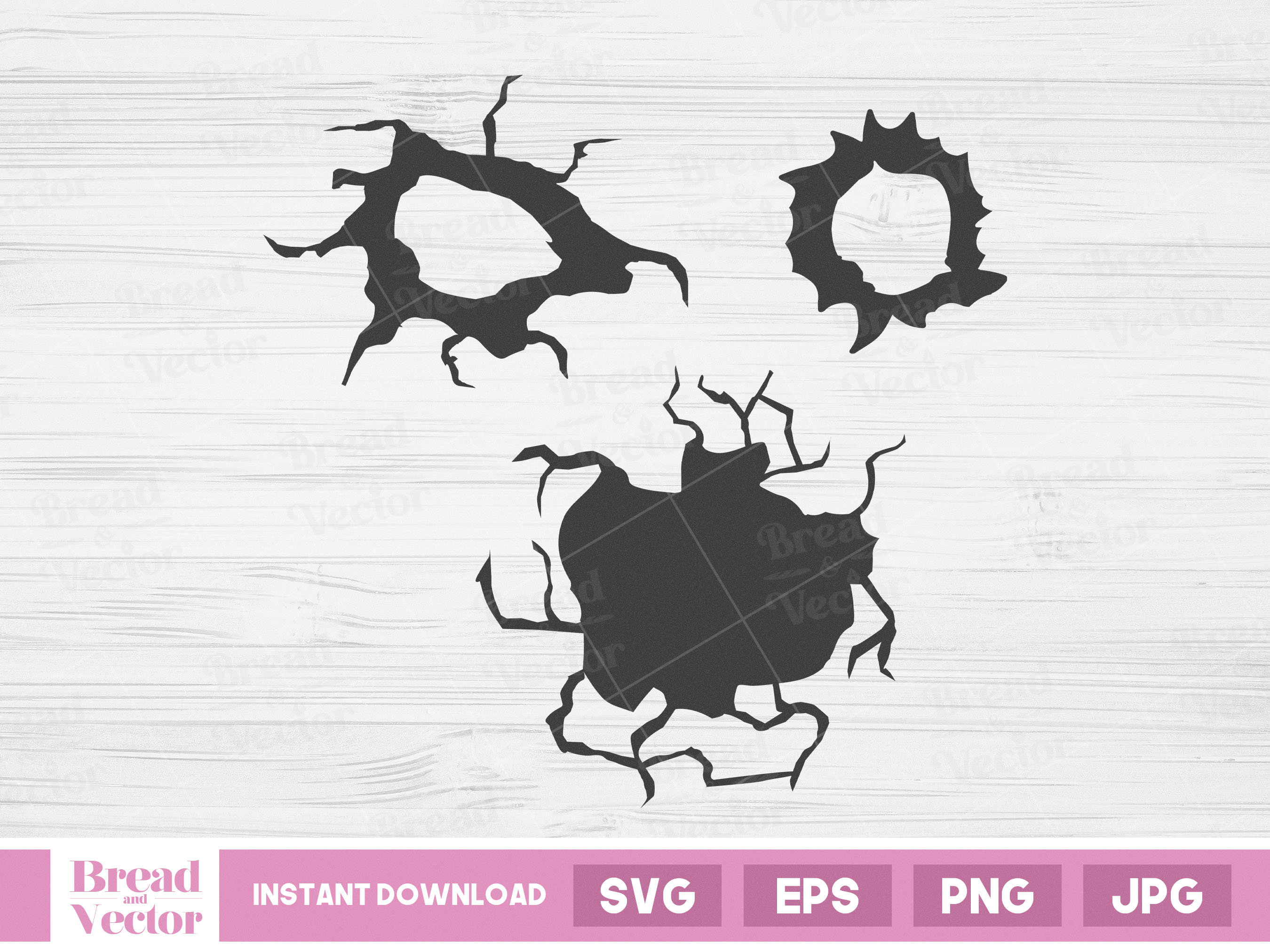 Wall Cracks Svg Bullet Holes Svg Cracks and Holes Clipart - Etsy Portugal