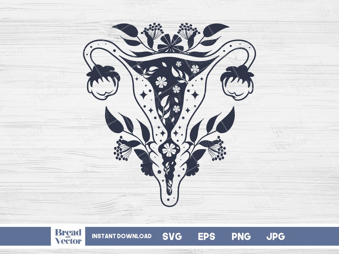 Floral Uterus Svg Mind Your Own Uterus Svg Uterus With Flowers Svg ...