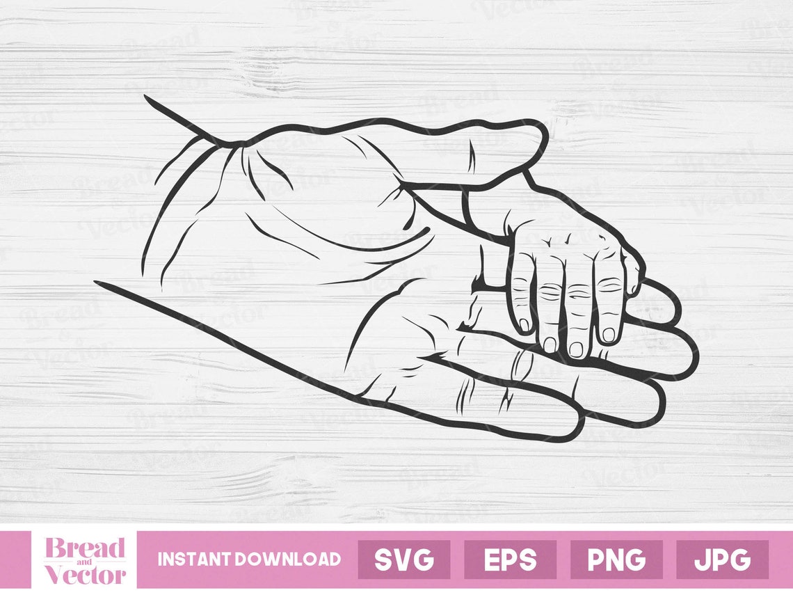 Family Hands Svg Family Hands Line Art Svg Mom Baby Hands - Etsy