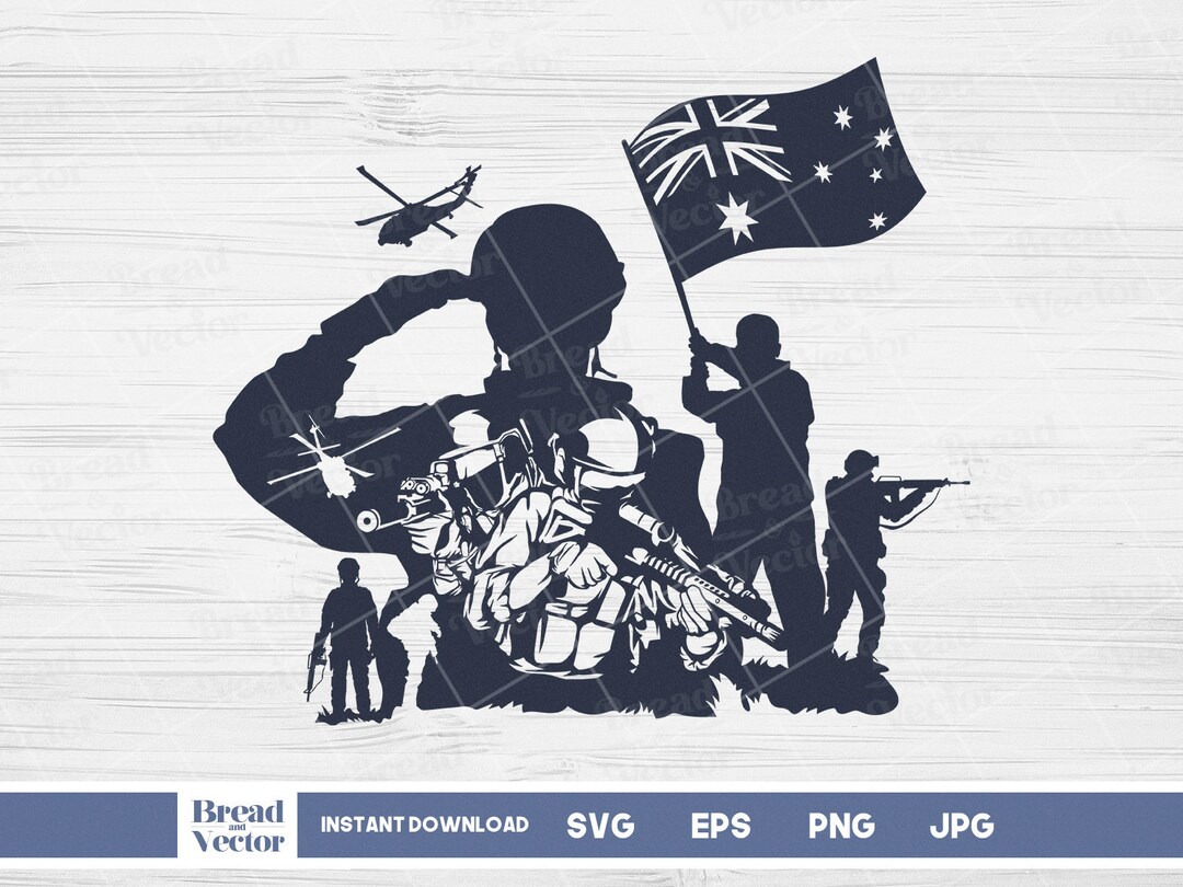 Australian Army Svg Veteran Soldier Australian Military Silhouette Svg ...