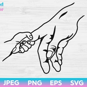 Father and Child Holding Hands Svg Father and Son Holding - Etsy