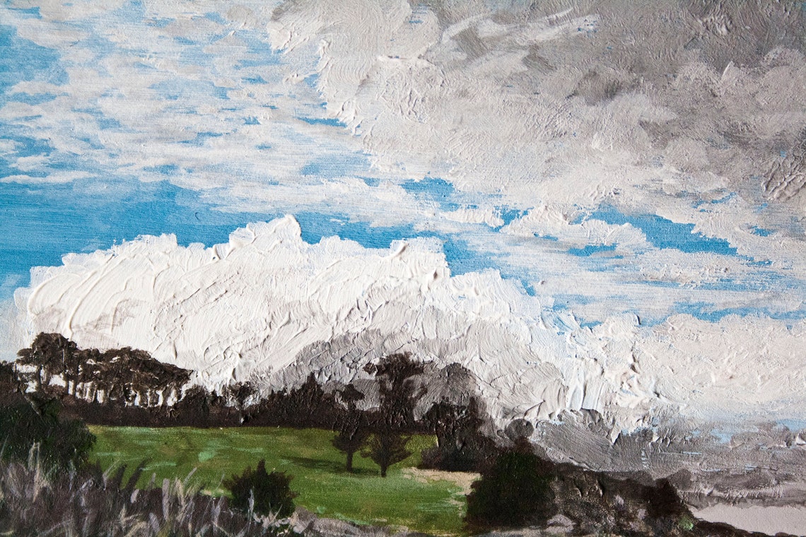 Original Devon Seascape, Acrylic Painting, Landscape Print, Small ...