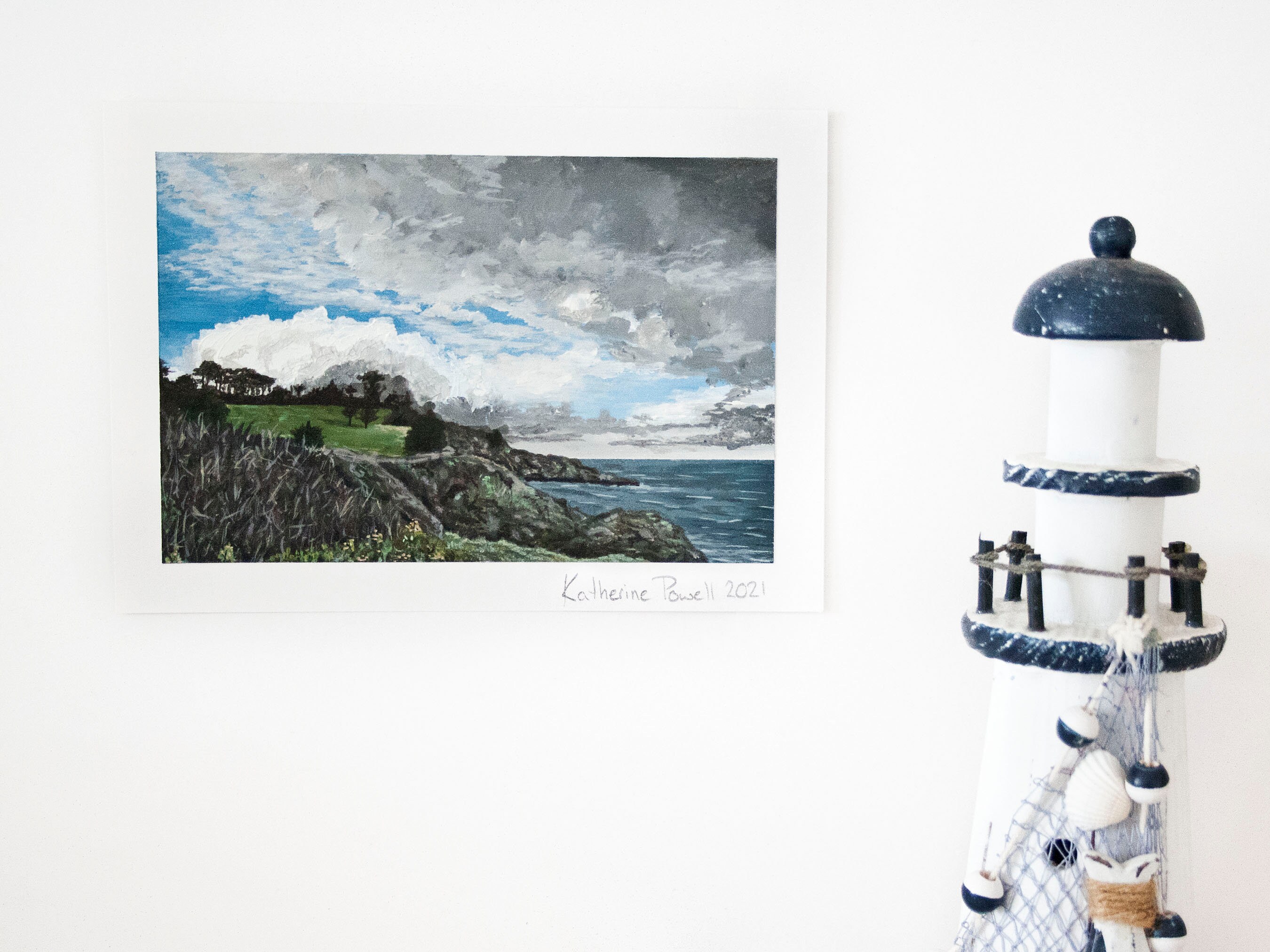 Original Devon Seascape, Acrylic Painting, Landscape Print, Small ...