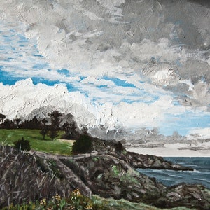 Original Devon Seascape, Acrylic Painting, Landscape Print, Small ...
