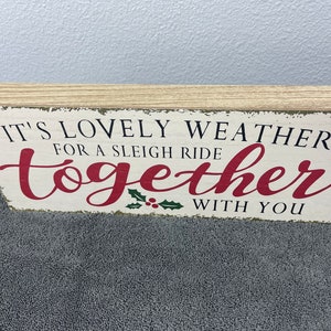 Sleigh Sign, Wood Sign, Gold Edged, Christmas Sign, Sign, Rustic Sign ...