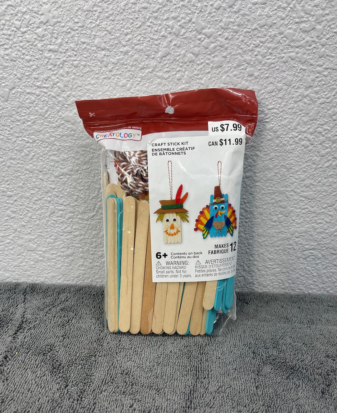 Craft Stick Kit, Turkey & Scarecrow Kit, Makes 12, Creatology, Popsicle ...