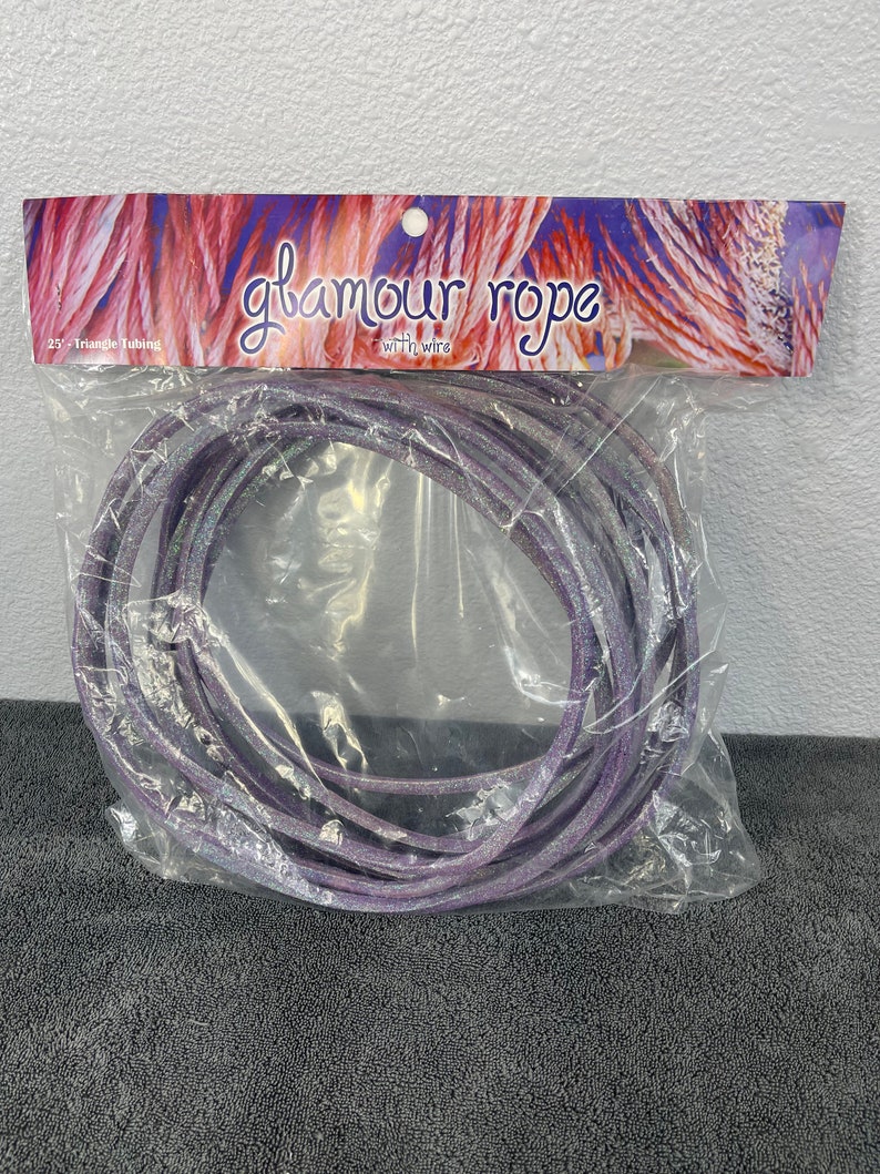 Glamour Glitter Rope With Wire Triangle Tubing Lavender 25 - Etsy