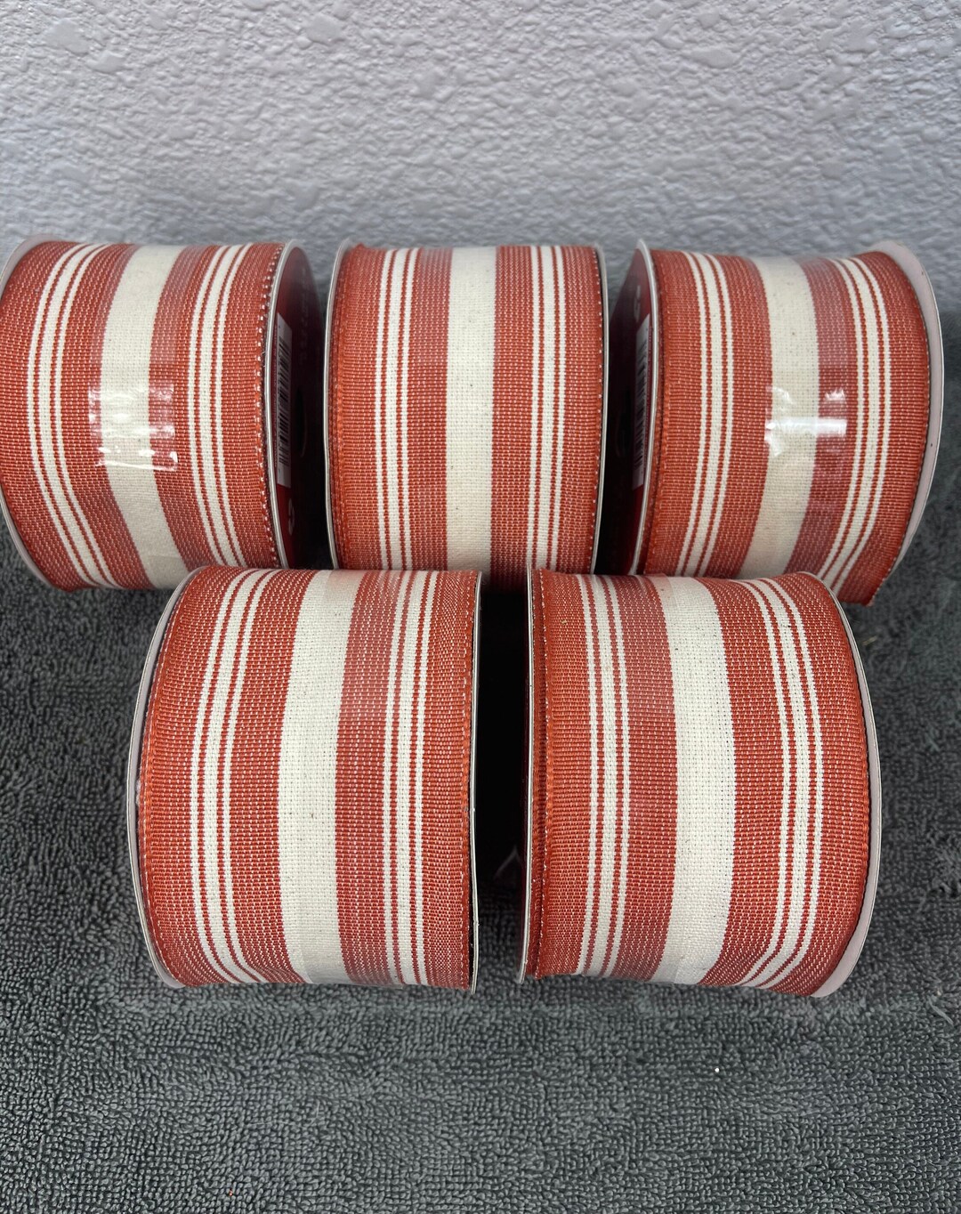 Striped Ribbon, 2.5 IN, Wired, Fall Wired Striped Ribbon, Thick Fall ...