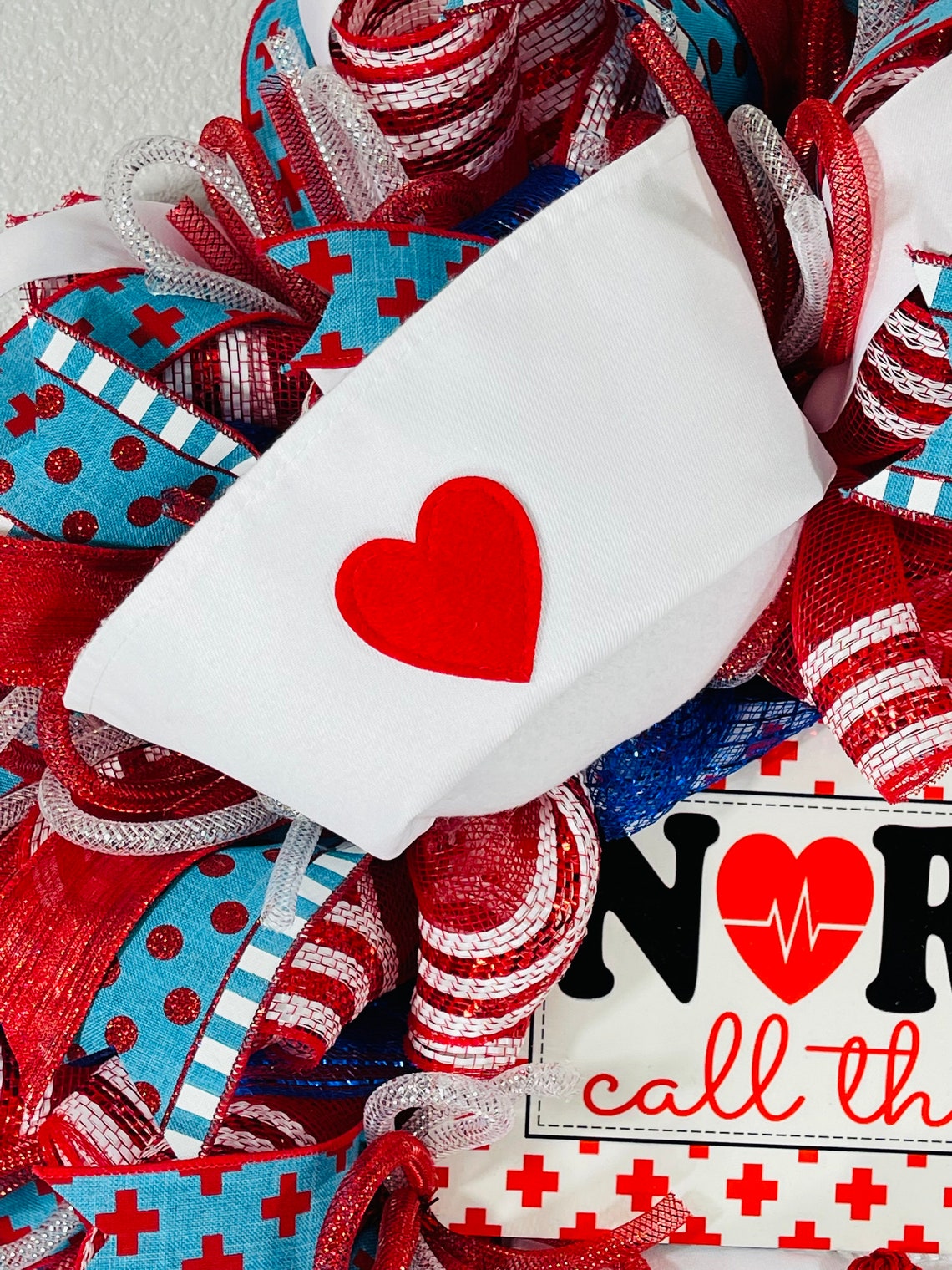 Nurse Front Door Wreath Healthcare Worker Wreath Nurse - Etsy