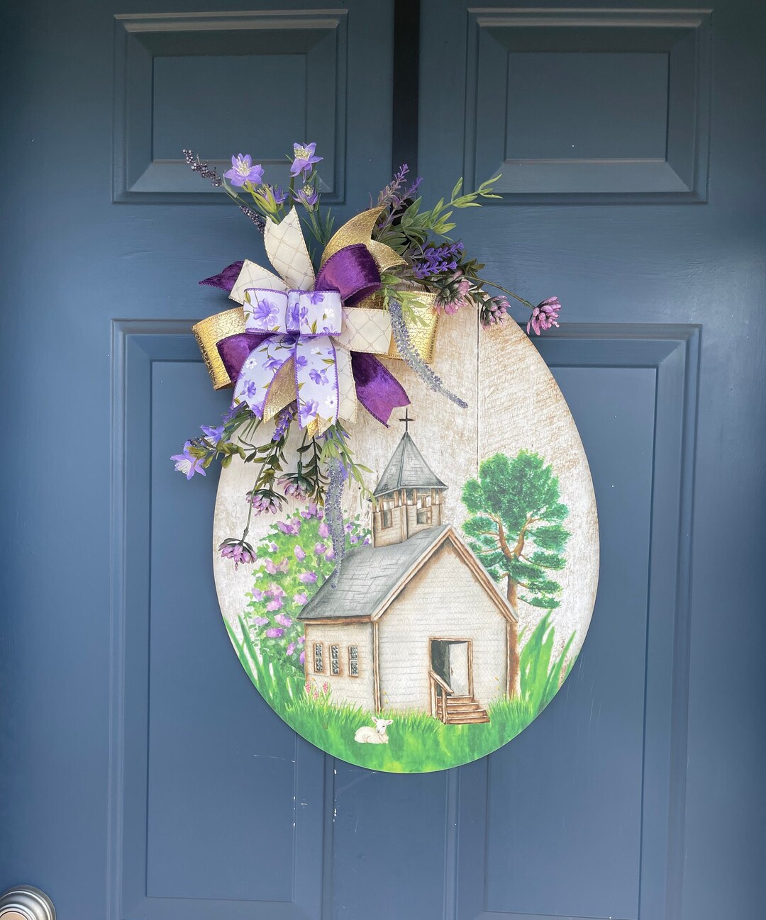 Religious Door Hanger, Church Wreath, Religious Gift, Easter, Church ...