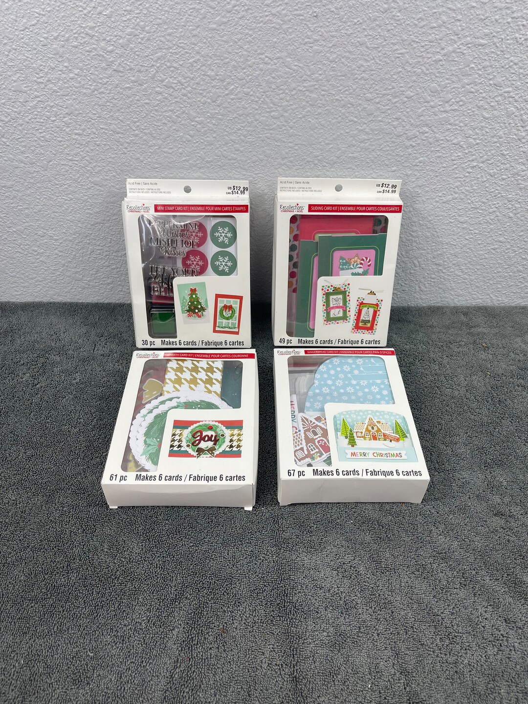 DIY Card Kits Wreath Card Kit Mini Stamp Card Kit - Etsy