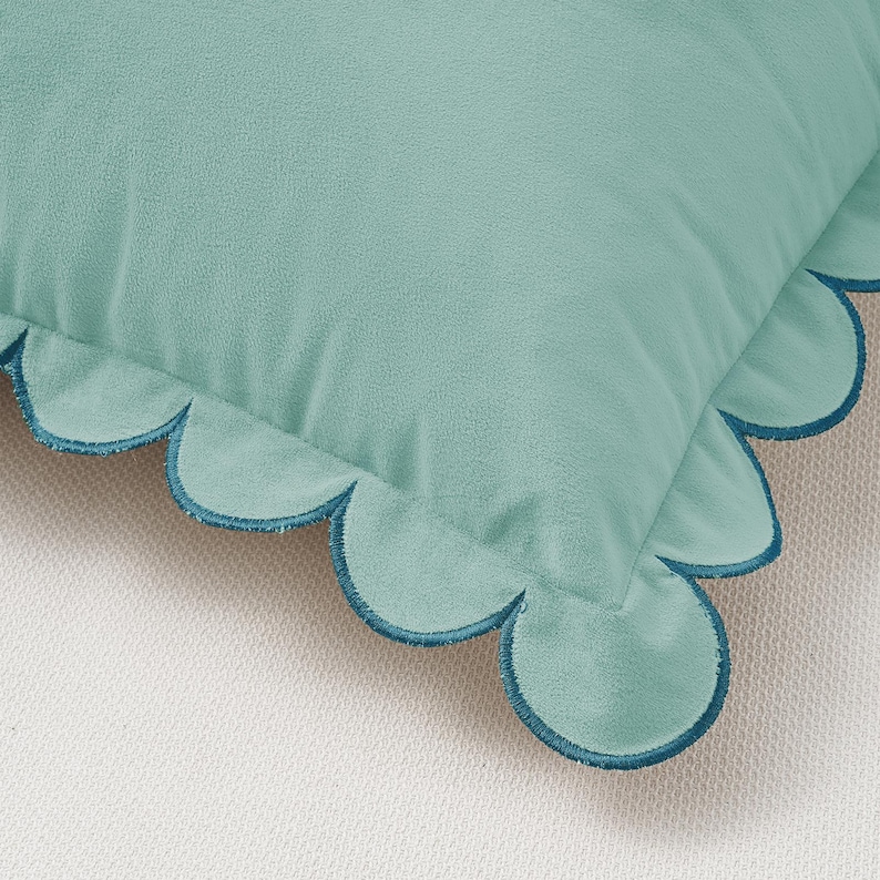 Bri Bri Set – Pack of 2 Scalloped Edge Decorative Throw Pillow Covers ...