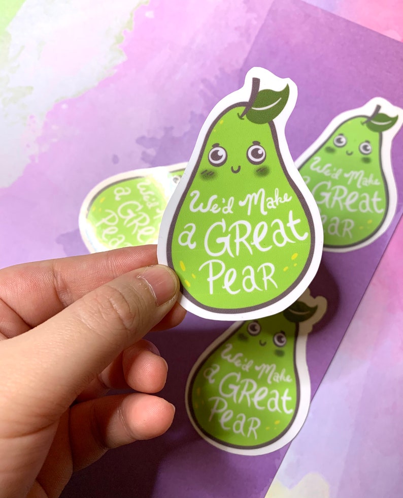 Make a Great Pear Pun Cute Pear Decal Laptop Pear Sticker - Etsy